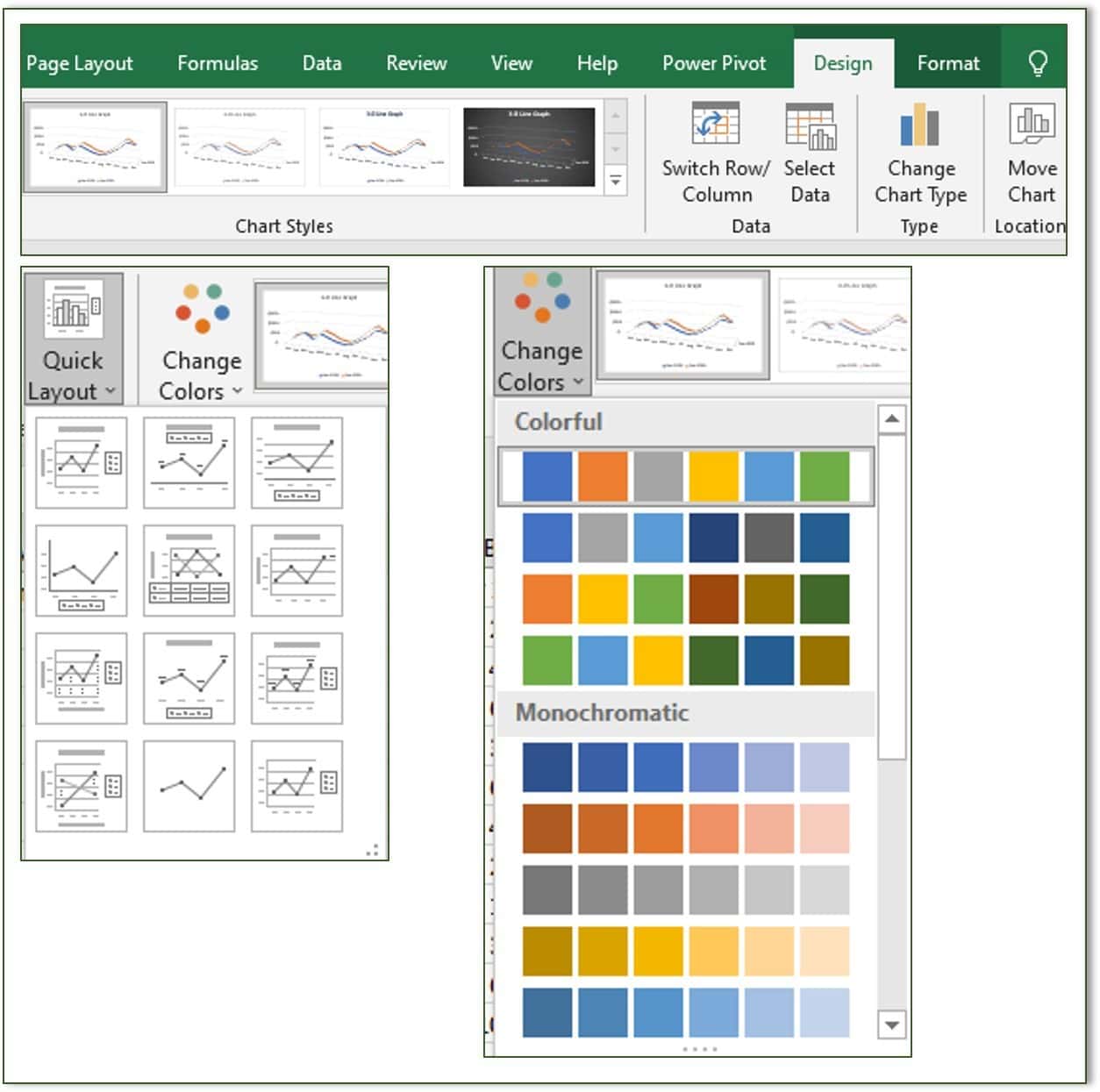 How to make a line graph in excel with multiple lines